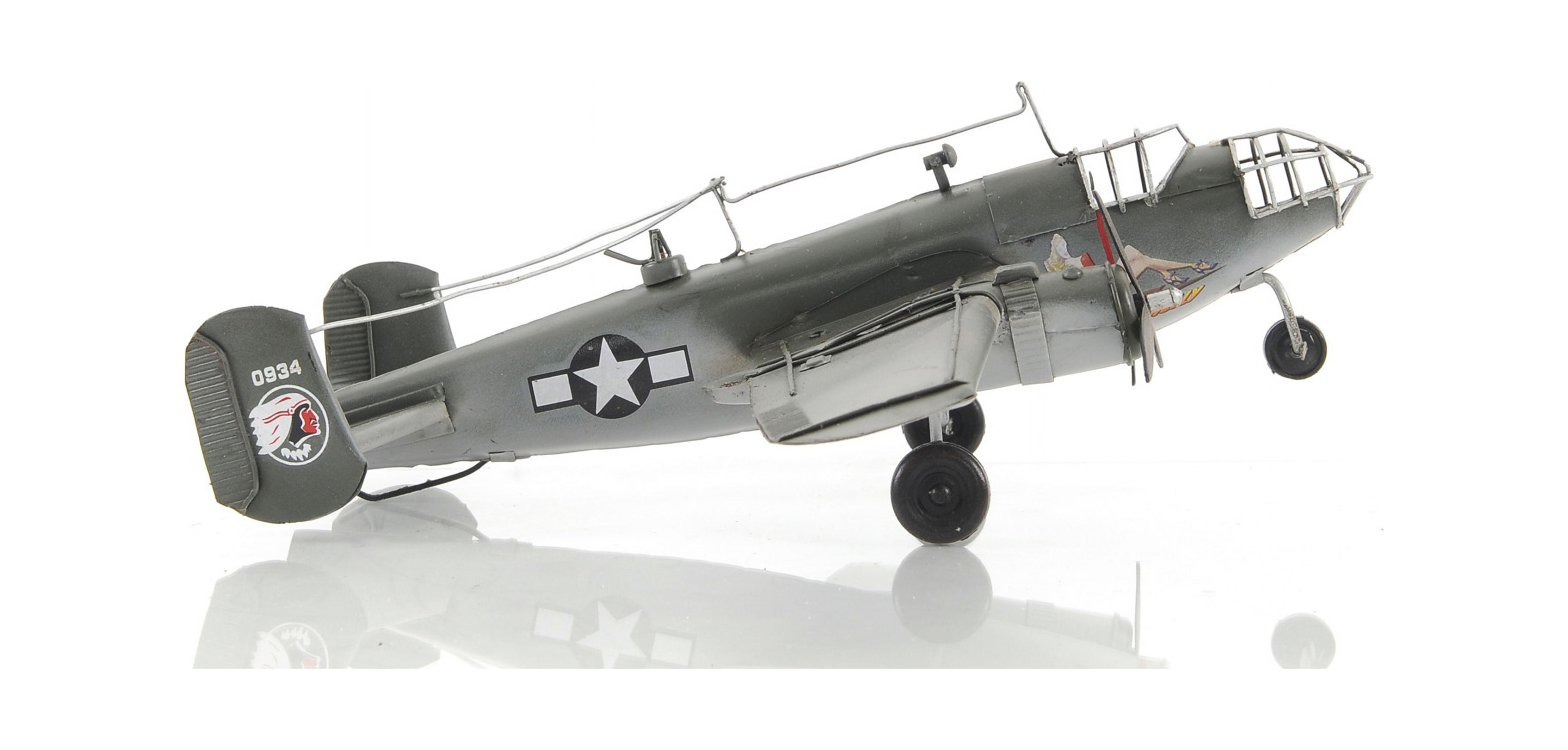 HomeRoots 401768 4 in. Grey & White Metal C1941 North American B-25 ...