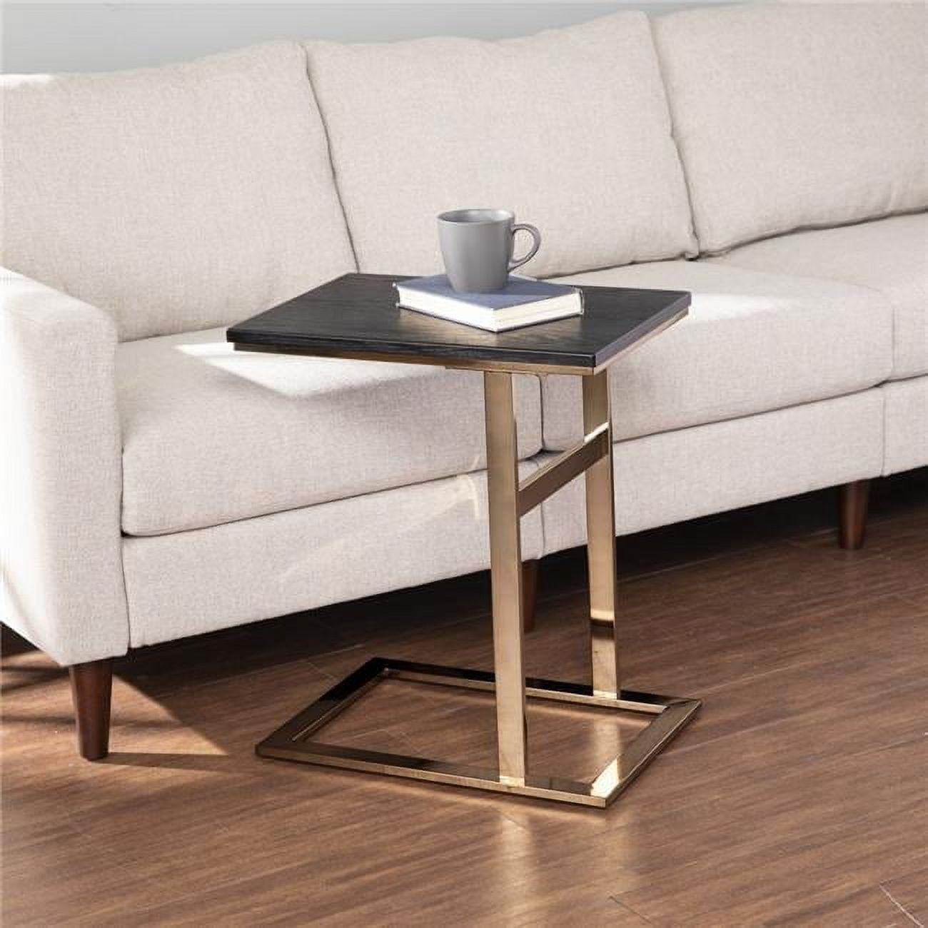 HomeRoots 402274 24 in. Contemporary Rectangular End Table, Gold ...