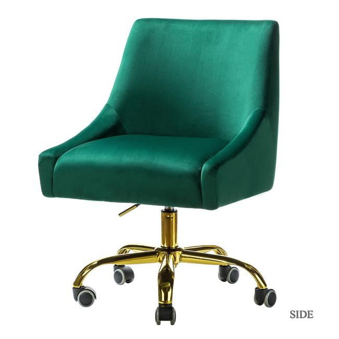 Classic Green Velvet Tapered Arm Rolling Office Chair - Walmart.com