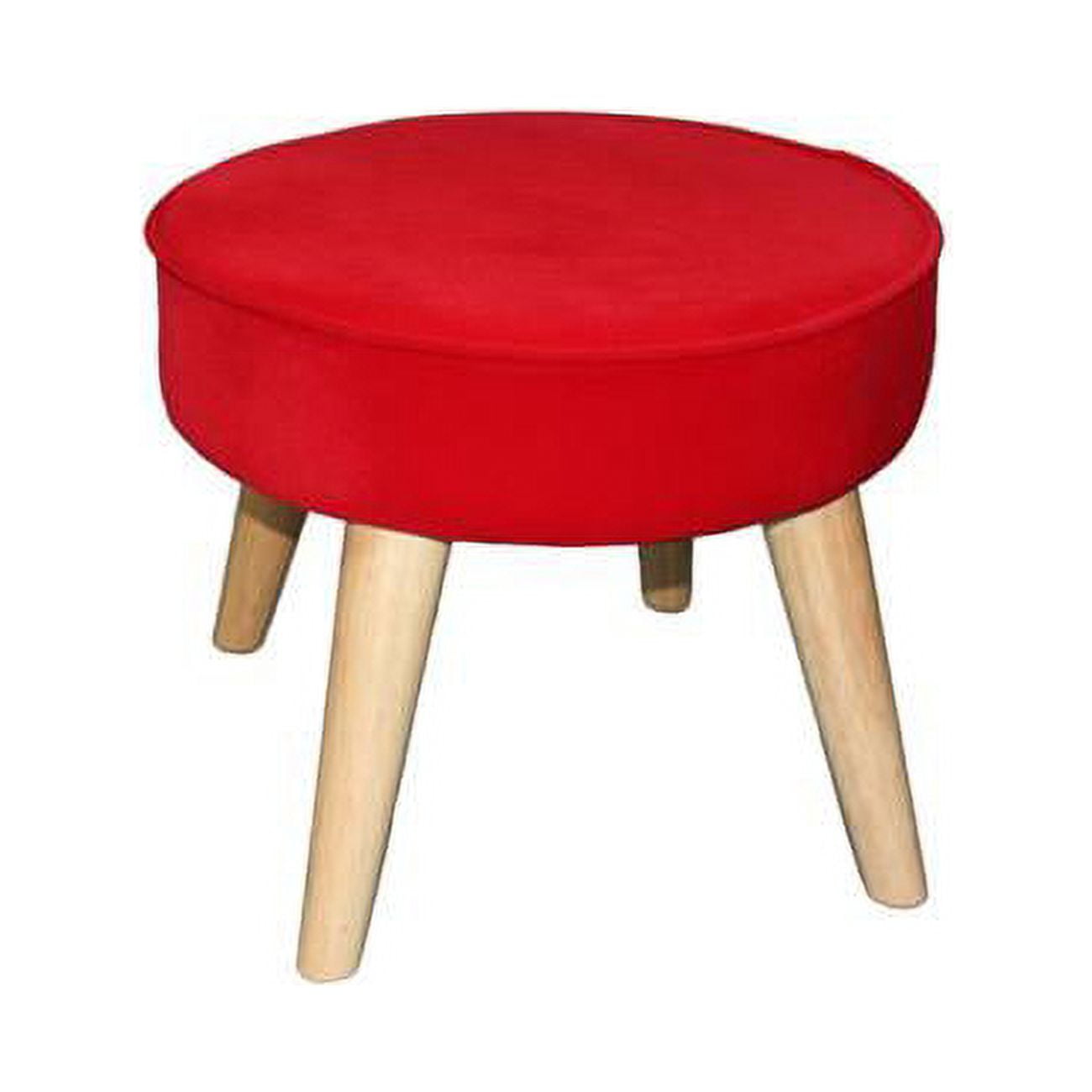 Useful Red Suede Foot Stool - Walmart.com