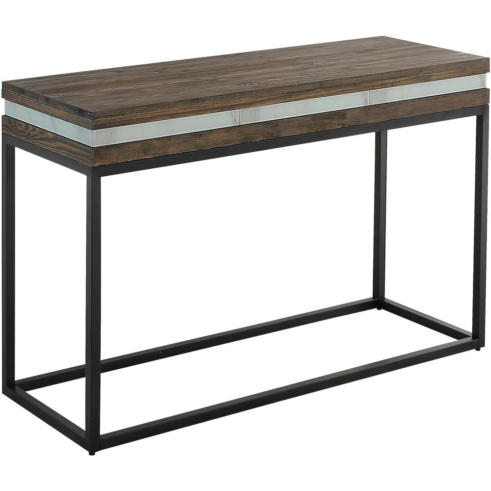 HomeRoots 47" Brown and Black Frame Console Table - Walmart.com