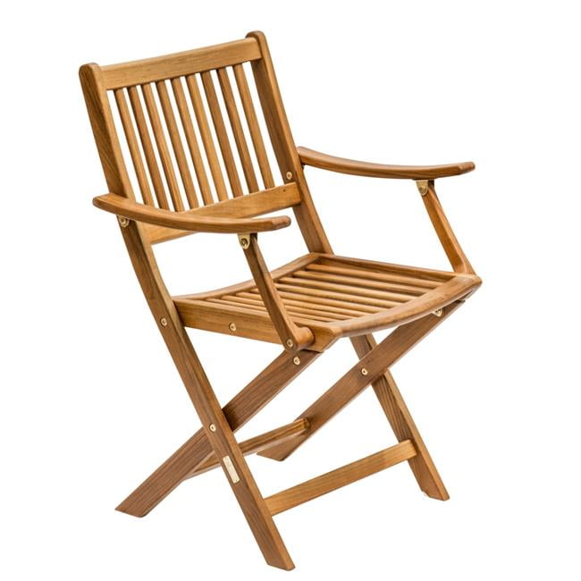HomeRoots 476322 Brown Solid Wood Deck Chair - Walmart.com