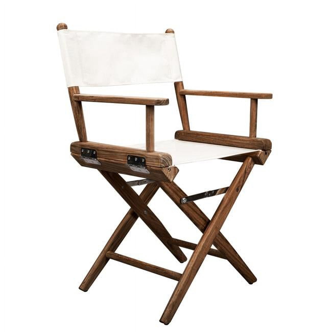 HomeRoots 476327 Solid Wood Director Chair - Brown, Ivory & Brown ...