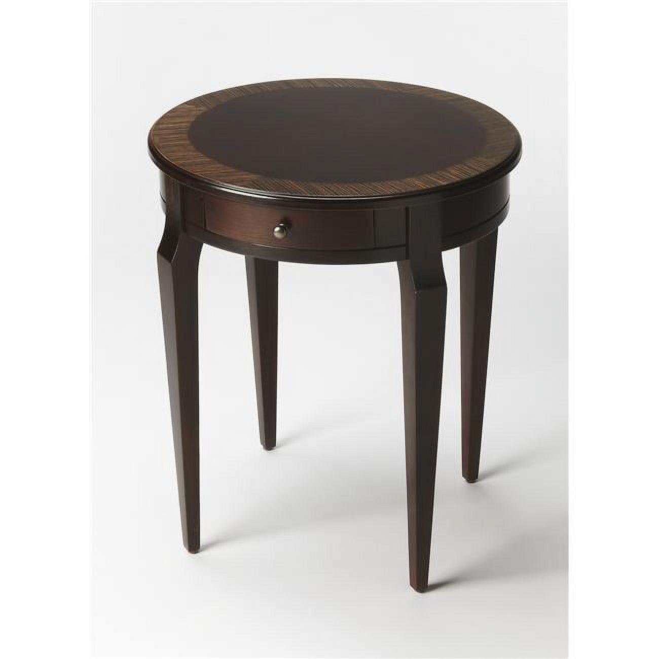 HomeRoots 476428 24 in. Dark Brown & Cherry Nouveau Manufactured Wood ...