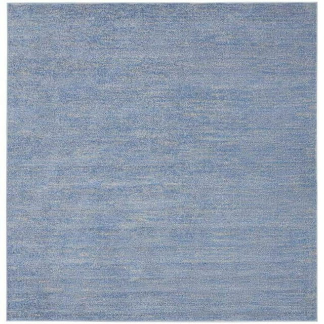 HomeRoots 479799 5 x 5 ft. Blue & Gray Striped Non Skid Indoor ...