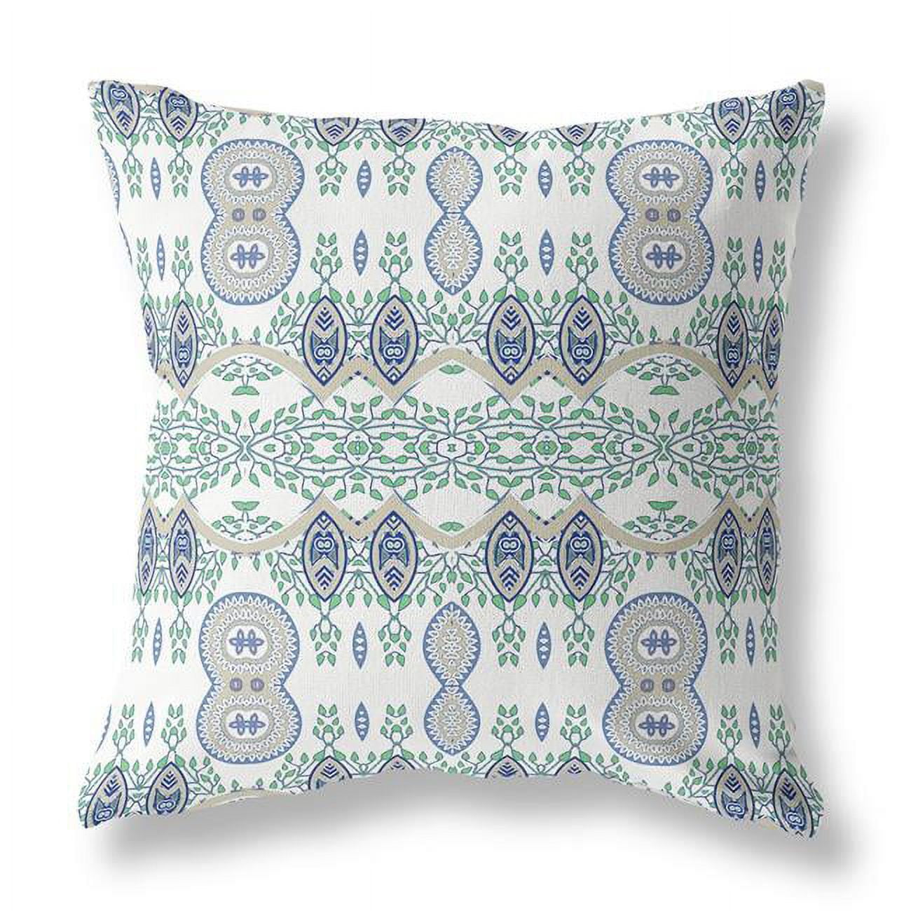 HomeRoots 482184 5 x 16 x 16 in. Off White & Beige Blown Seam Paisley ...