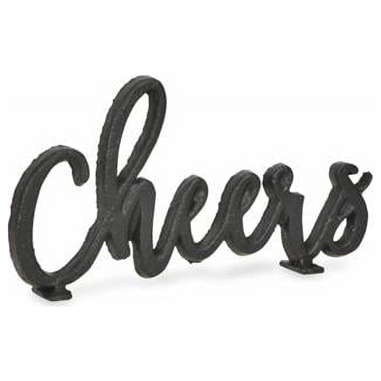 HomeRoots 483254 4 in. Metal Cheers Hand Painted Sculpture, Black ...