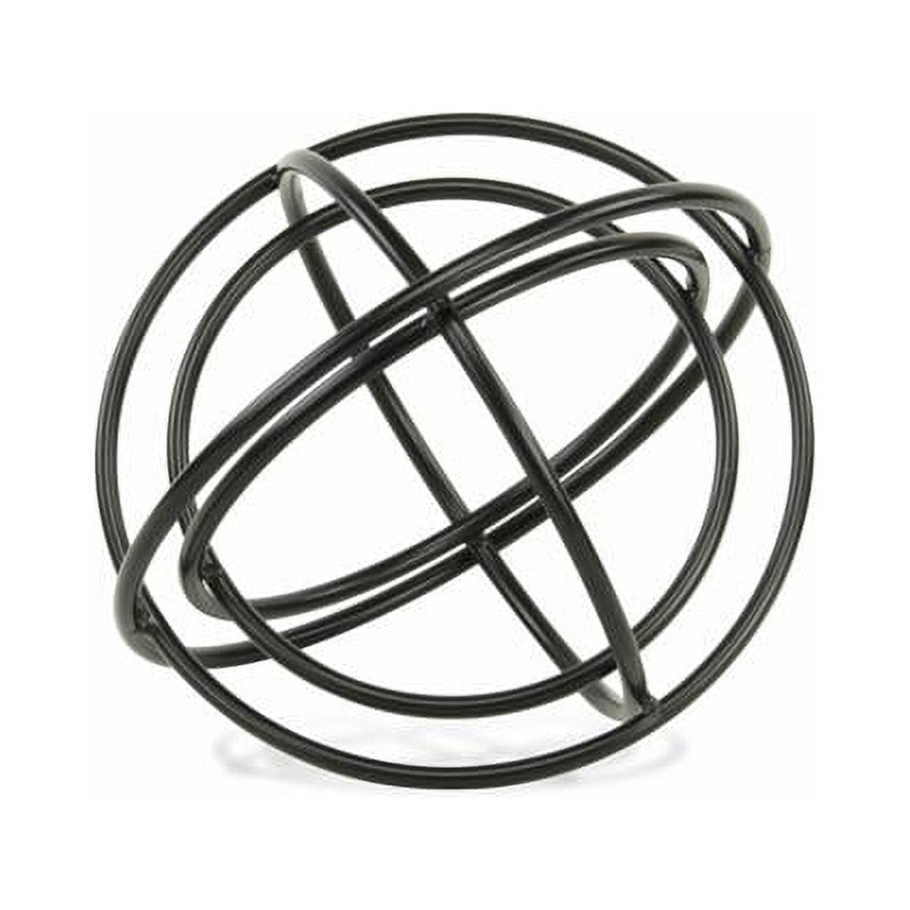 HomeRoots 483265 10 in. Metal Abstract Hand Painted Sculpture, Black ...