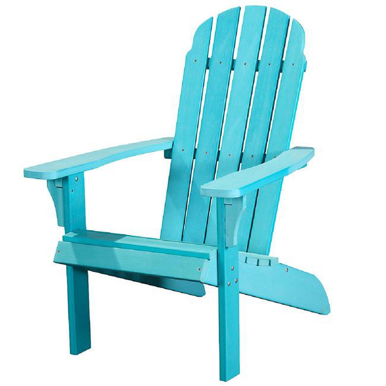 HomeRoots 483879 27 in. Heavy Duty Plastic Adirondack Chair, Blue ...