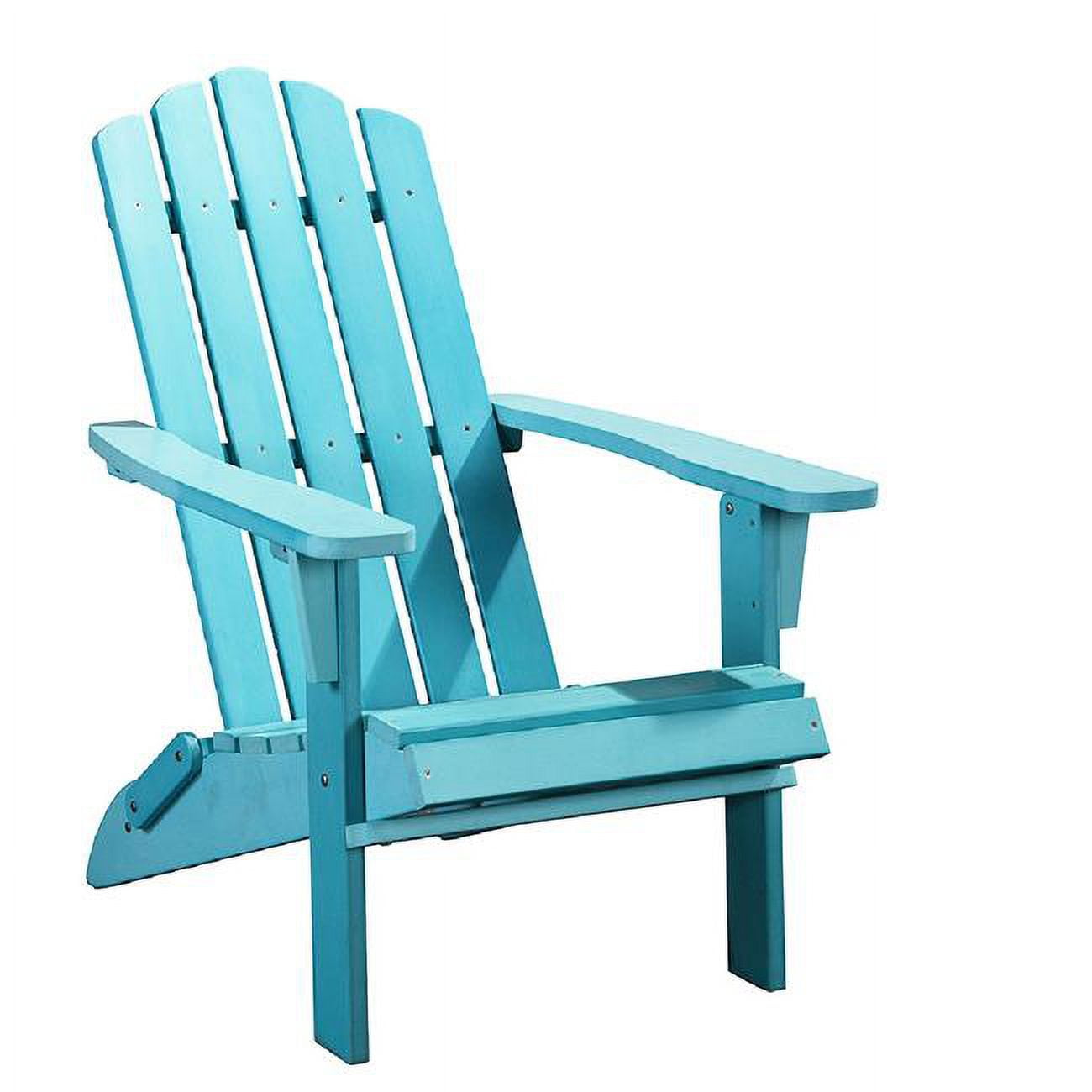 HomeRoots 483884 29 in. Heavy Duty Plastic Adirondack Chair, Blue ...