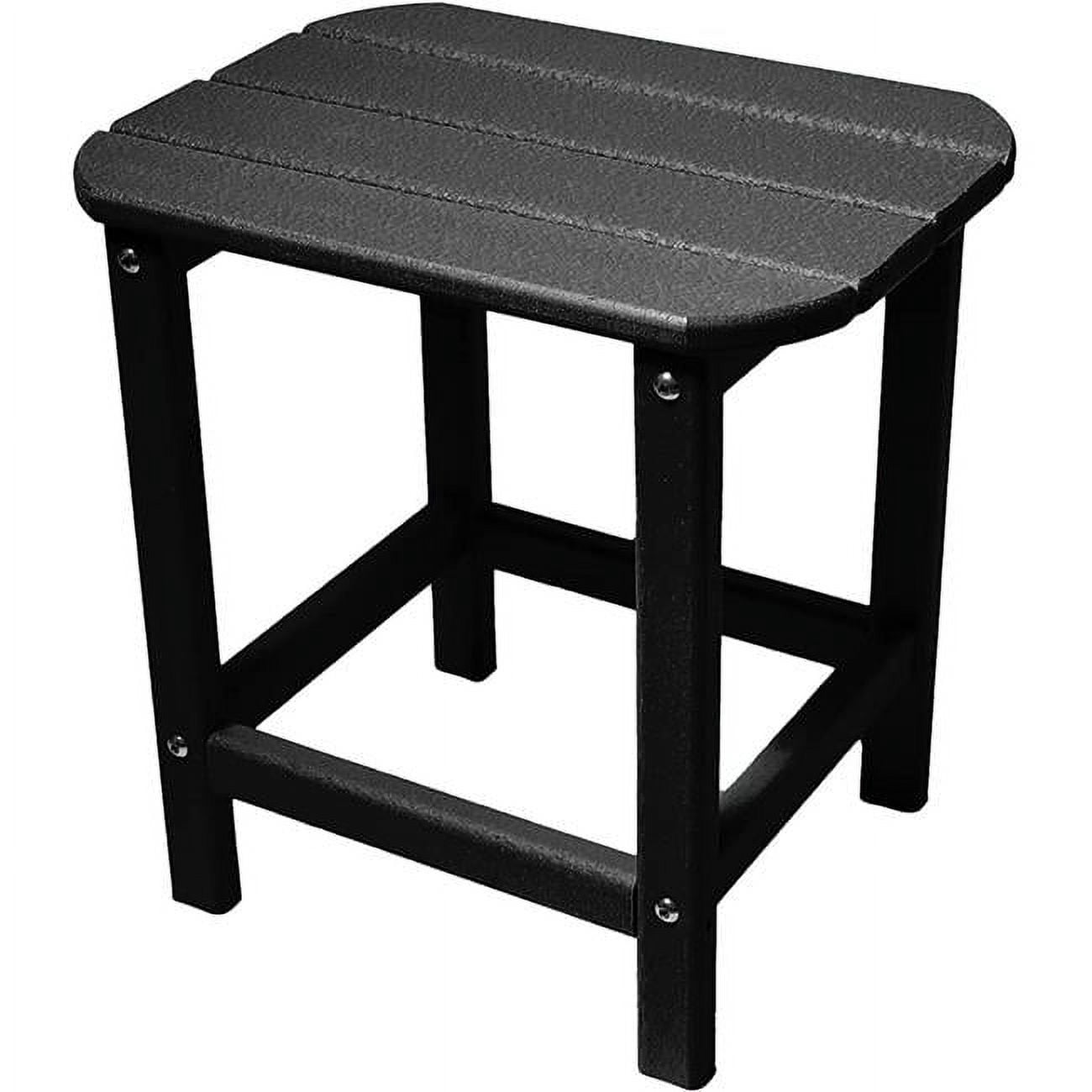 HomeRoots 484102 13 in. Black Resin Outdoor Side Table - Walmart.com
