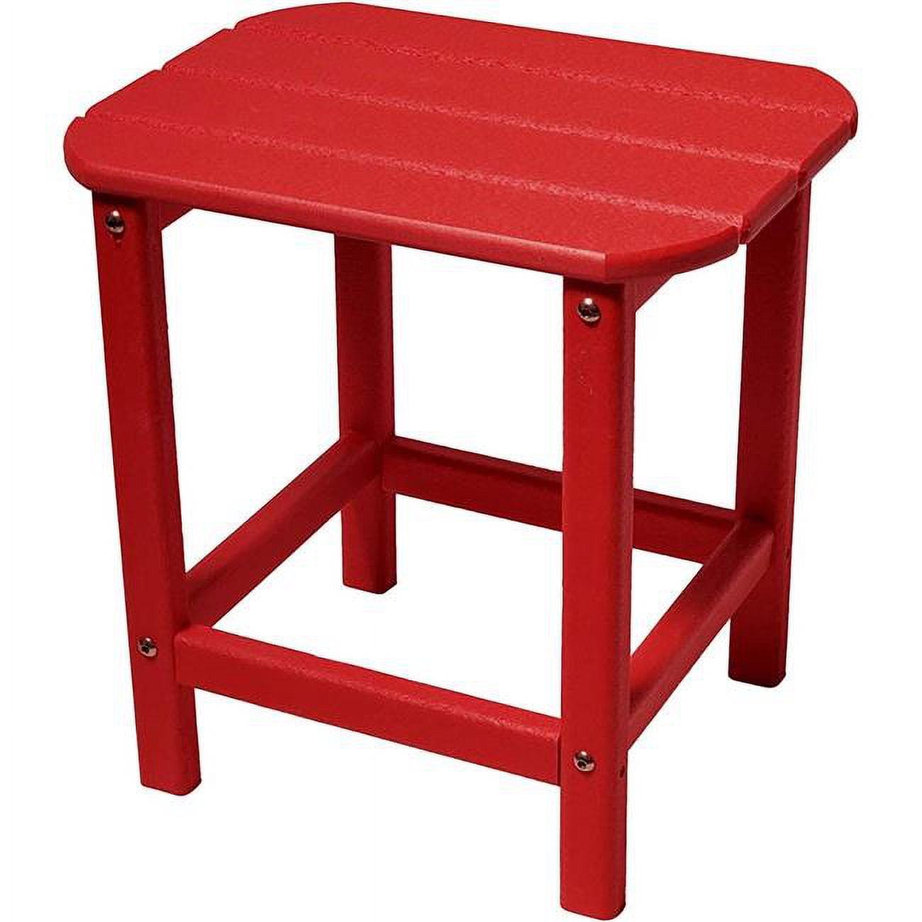 HomeRoots 484106 13 in. Resin Outdoor Side Table, Red - Walmart.com