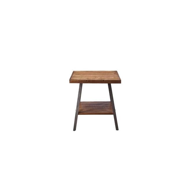 HomeRoots 485831 23 in. Wood Rectangular End Table with Shelf, Sandy ...
