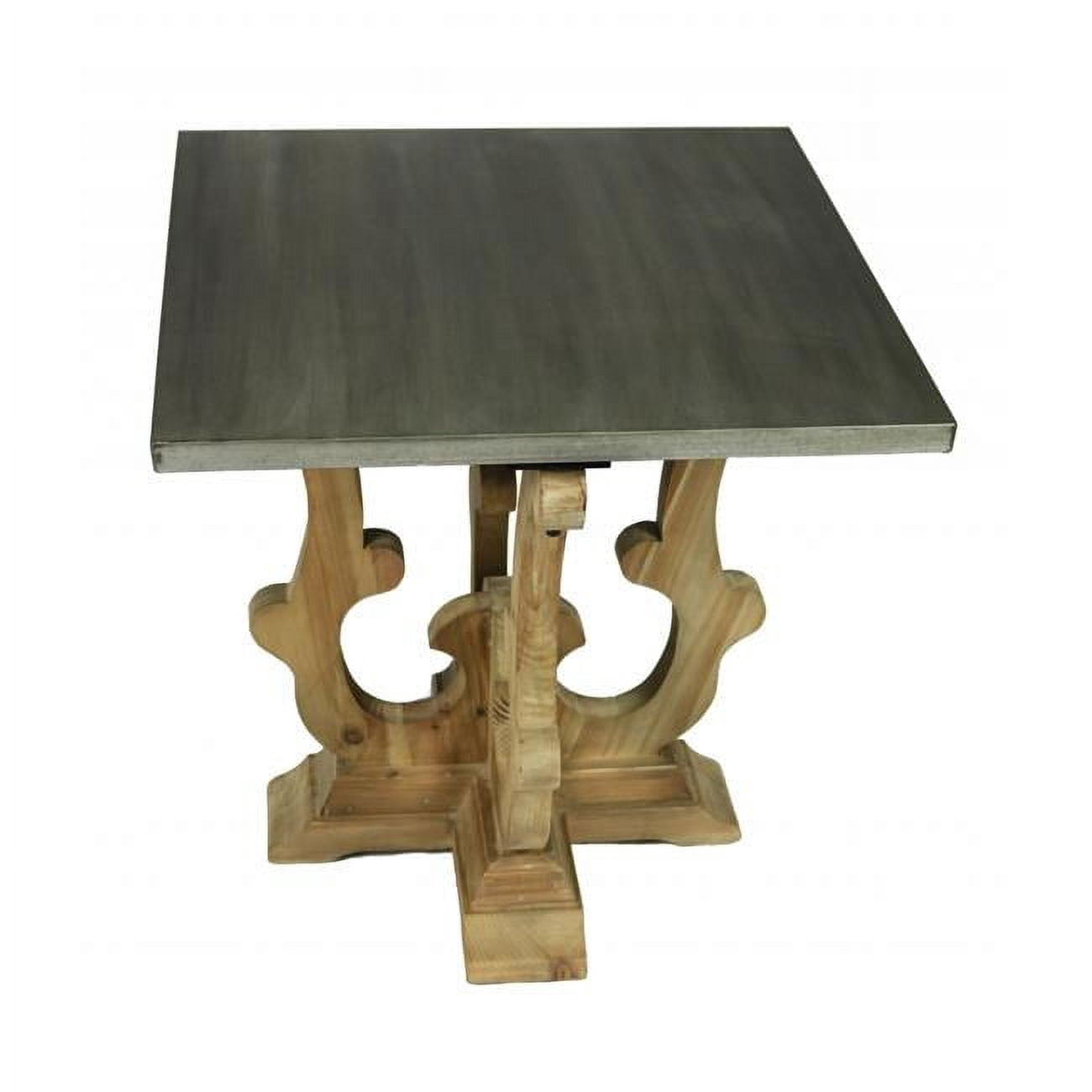 HomeRoots 488559 24 x 24 x 24 in. Natural Brown & Gray Metal & Solid ...