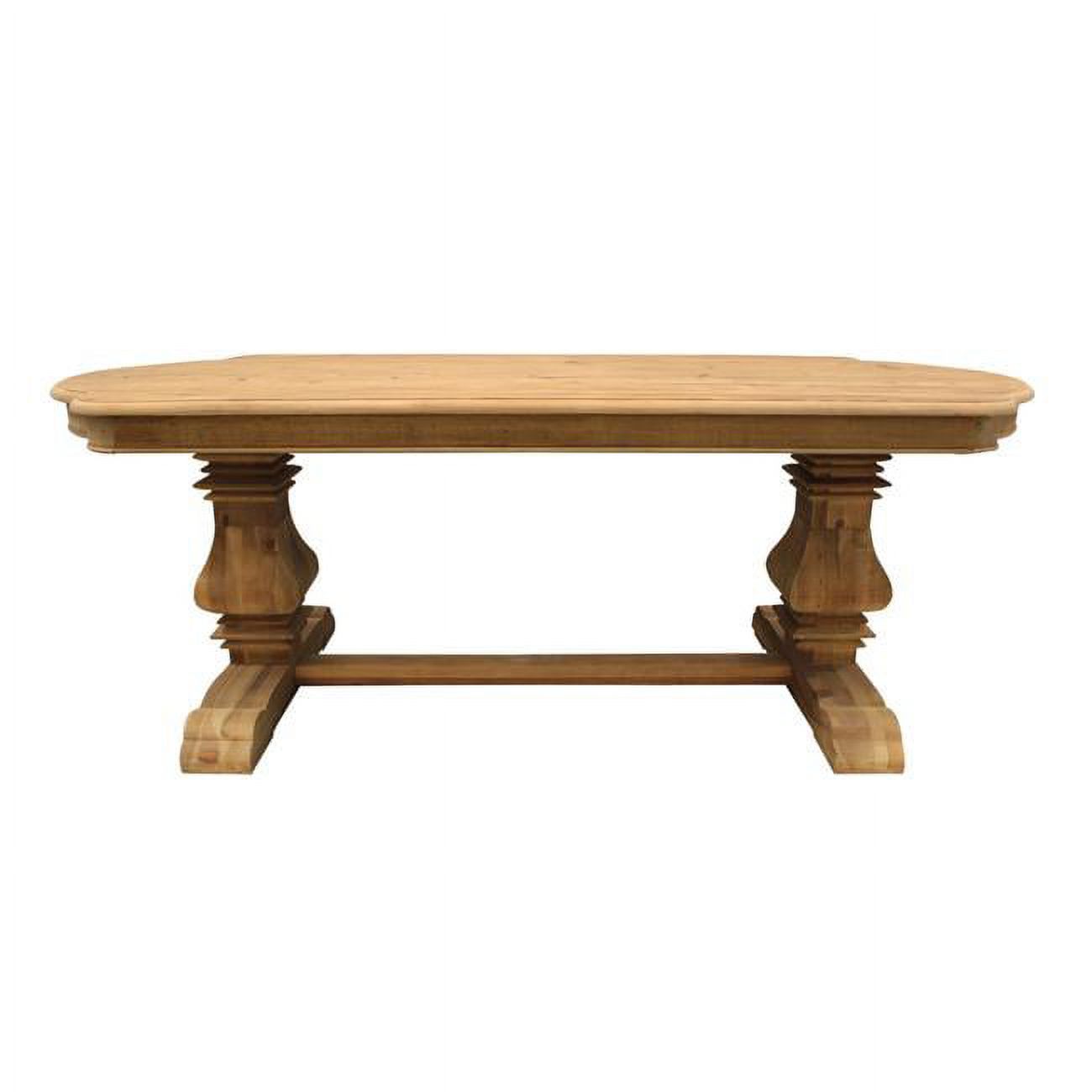 HomeRoots 488684 31 x 84 x 40 in. Natural Rectangular Solid Wood Dining ...