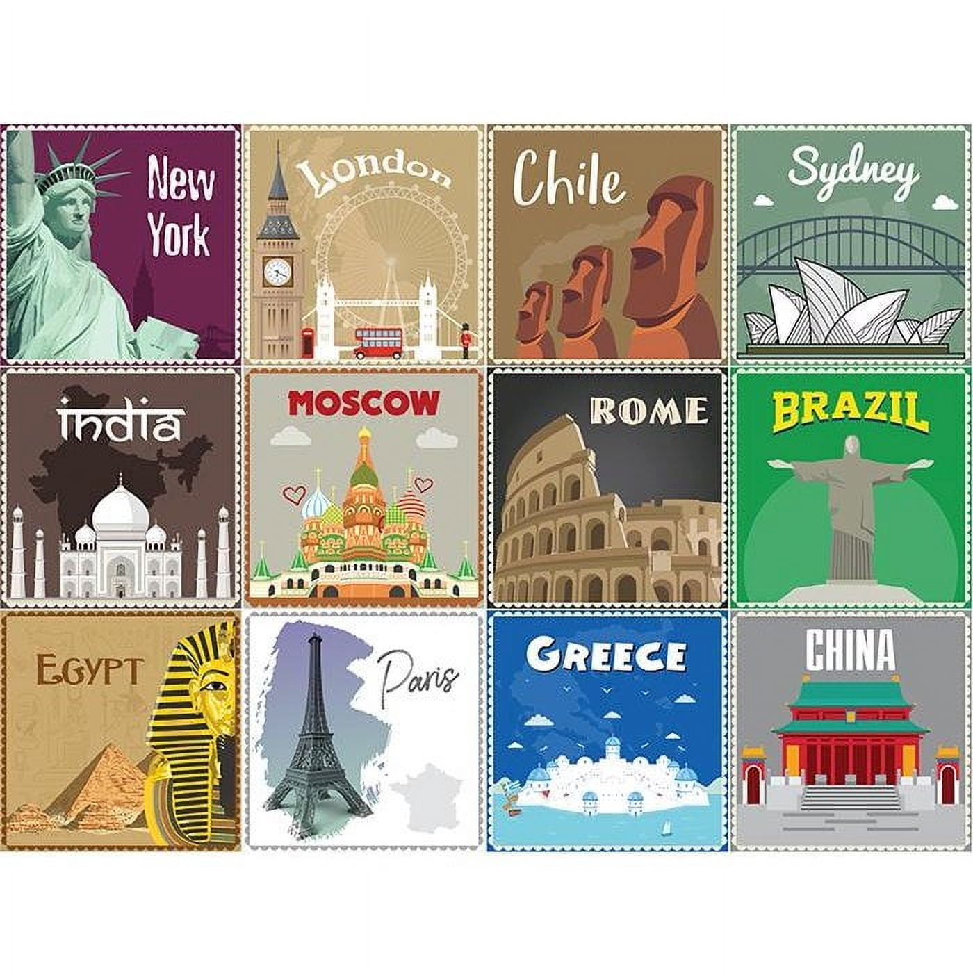 5" x 5" World Traveler Peel and Stick Removable Tiles - Walmart ...