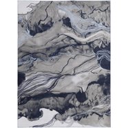 10 x 13 ft. Beige Blue Green Rust & Gray Oriental Power Loom Stain ...