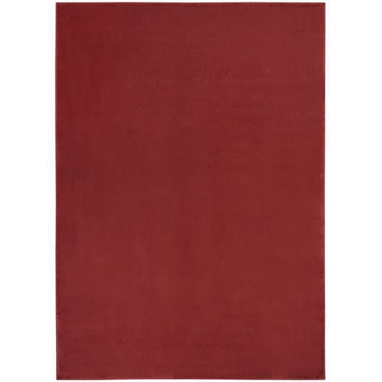 HomeRoots 5 x 7 ft. Brick Red Non Skid Indoor & Outdoor Rectangle Area ...