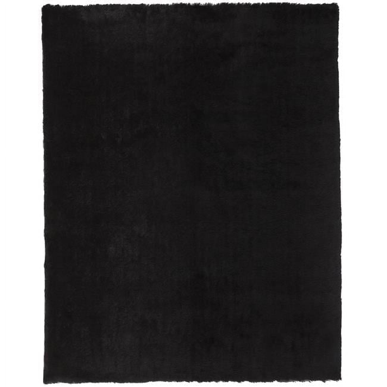 HomeRoots 5 x 8 ft. Black Shag Hand Tufted Handmade Rectangle Area Rug ...