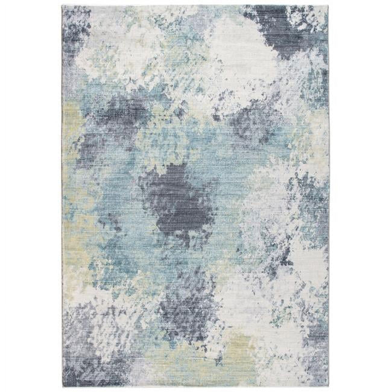 HomeRoots 5 x 8 ft. Blue Yellow Abstract Sky Area Rug - Blue & Yellow ...