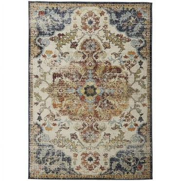 SAFAVIEH Evoke Ksenija Floral Vines Area Rug, Ivory/Gold, 6'7" x 6'7 ...
