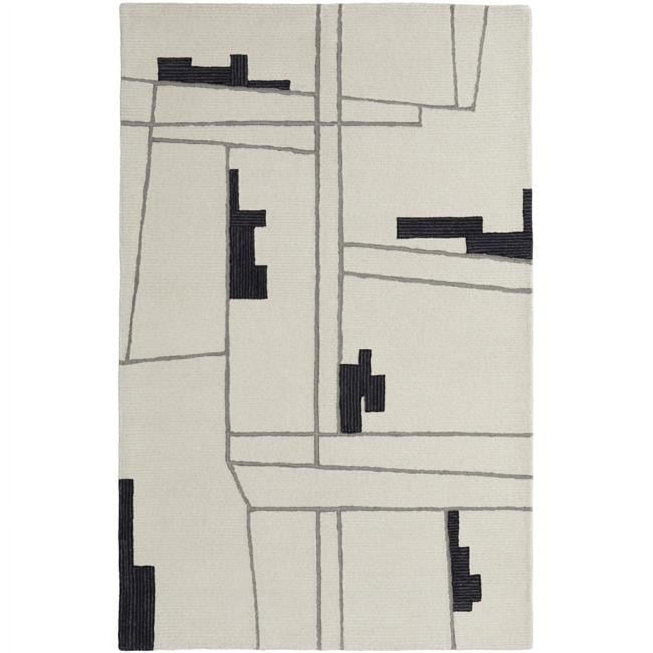 HomeRoots 514397 10 x 14 ft. Ivory Gray & Taupe Wool Abstract Hand ...