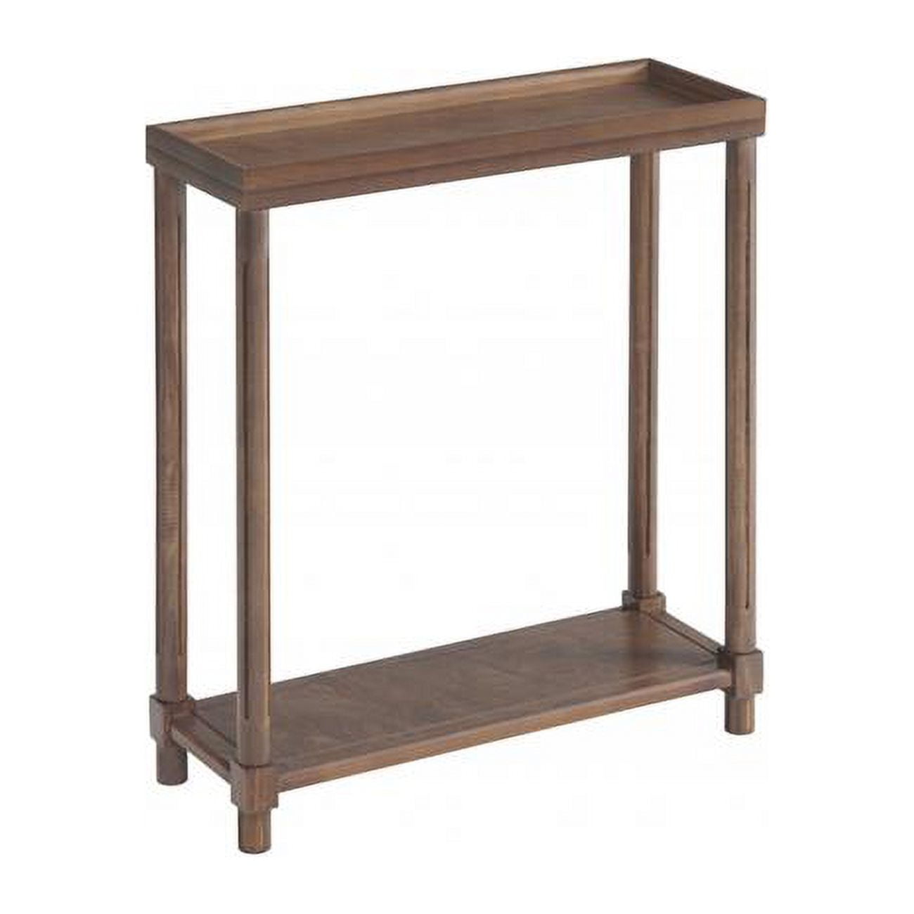 HomeRoots 515520 24 in. Wood Rectangular End Tables with Shelf, Brown ...