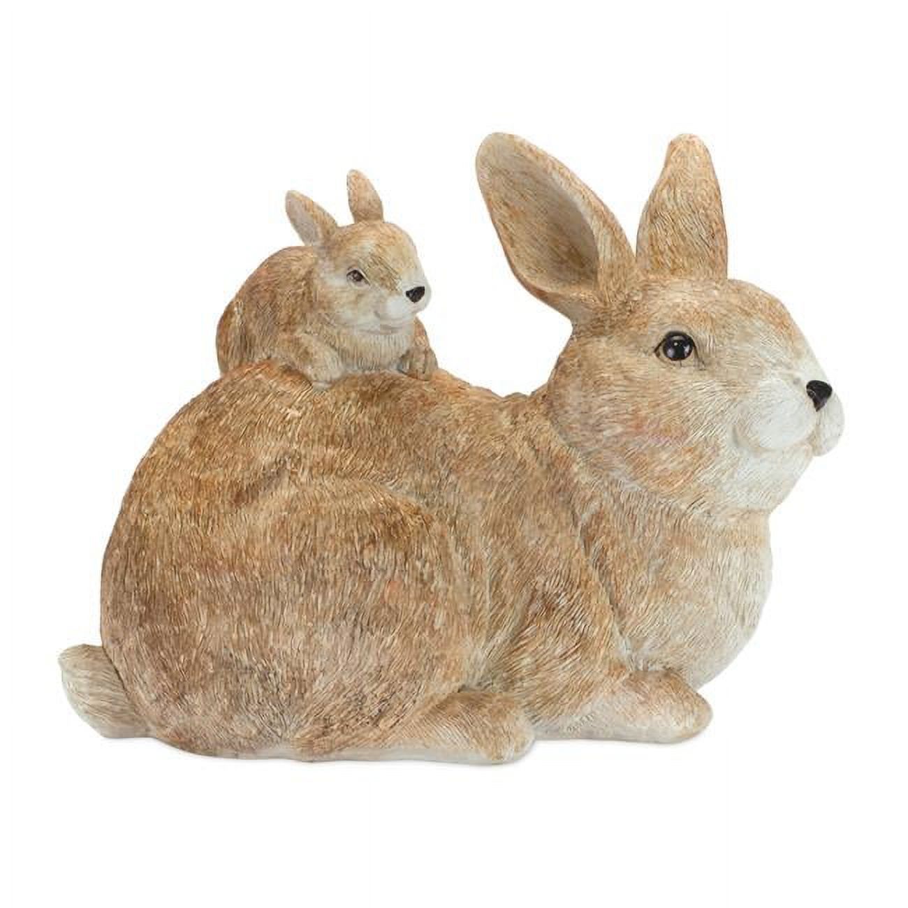 HomeRoots 518100 7 in. Brown & White Polyresin Rabbit Figurine ...