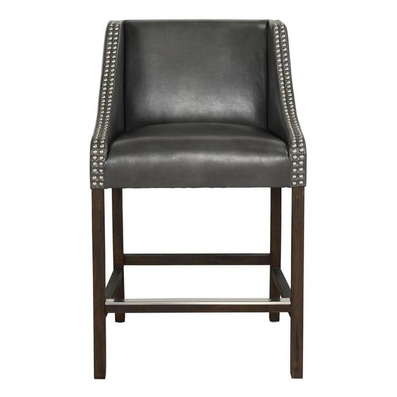 HomeRoots 520567 36 in. Low Back Counter Height Bar Chair with Footrest ...