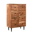 HomeRoots 521234 36 in. Brown Solid Wood Eight Drawer Chest - Walmart.com