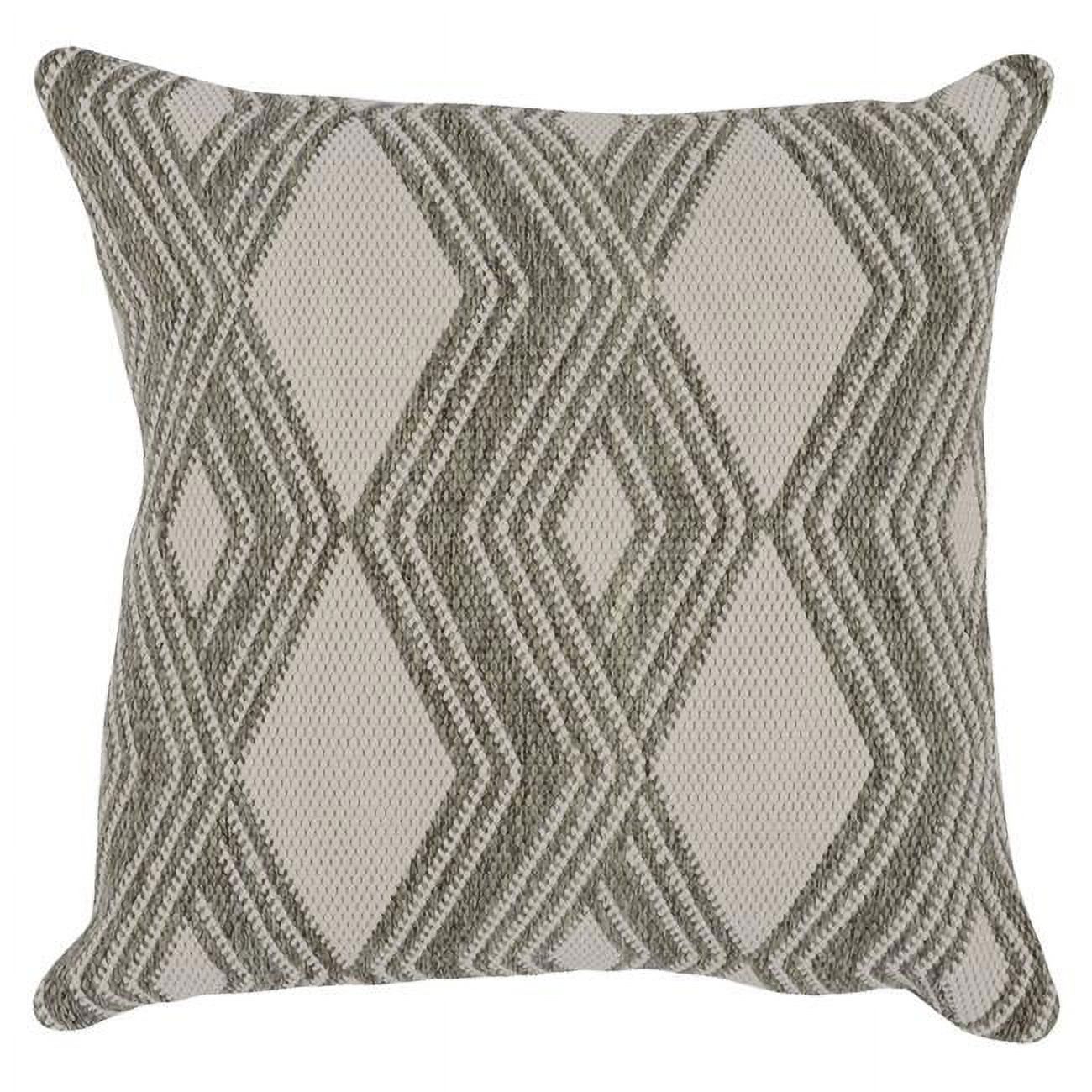 HomeRoots 521699 22 x 22 in. Grey Zippered Handmade Geometric Indoor ...