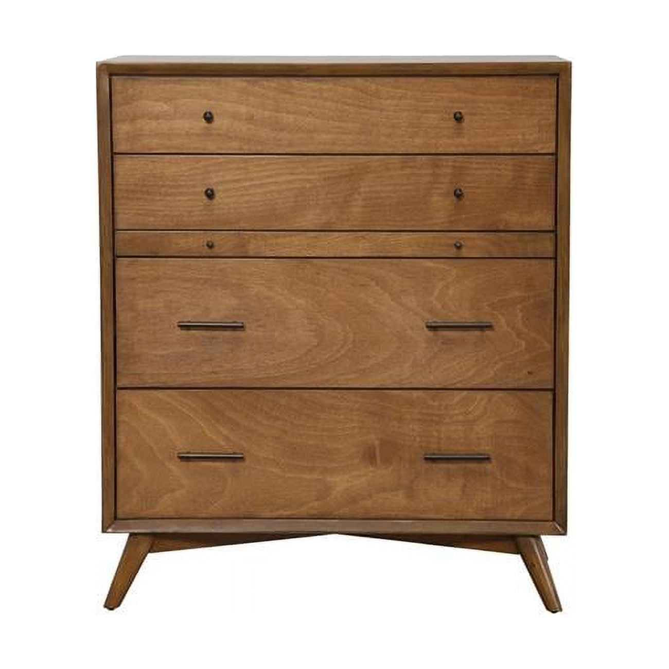 HomeRoots 524141 38 in. Brown Solid Wood Four Drawer Chest - Walmart.com