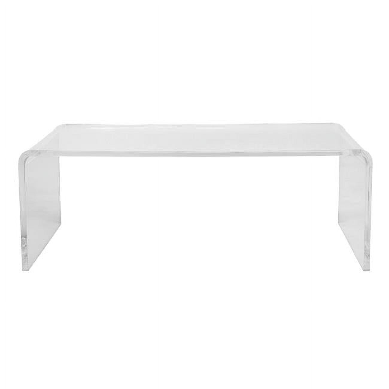 HomeRoots 526171 15.75 x 44.1 x 24.02 in. Clear Acrylic Rectangular Coffee Table - Walmart.com