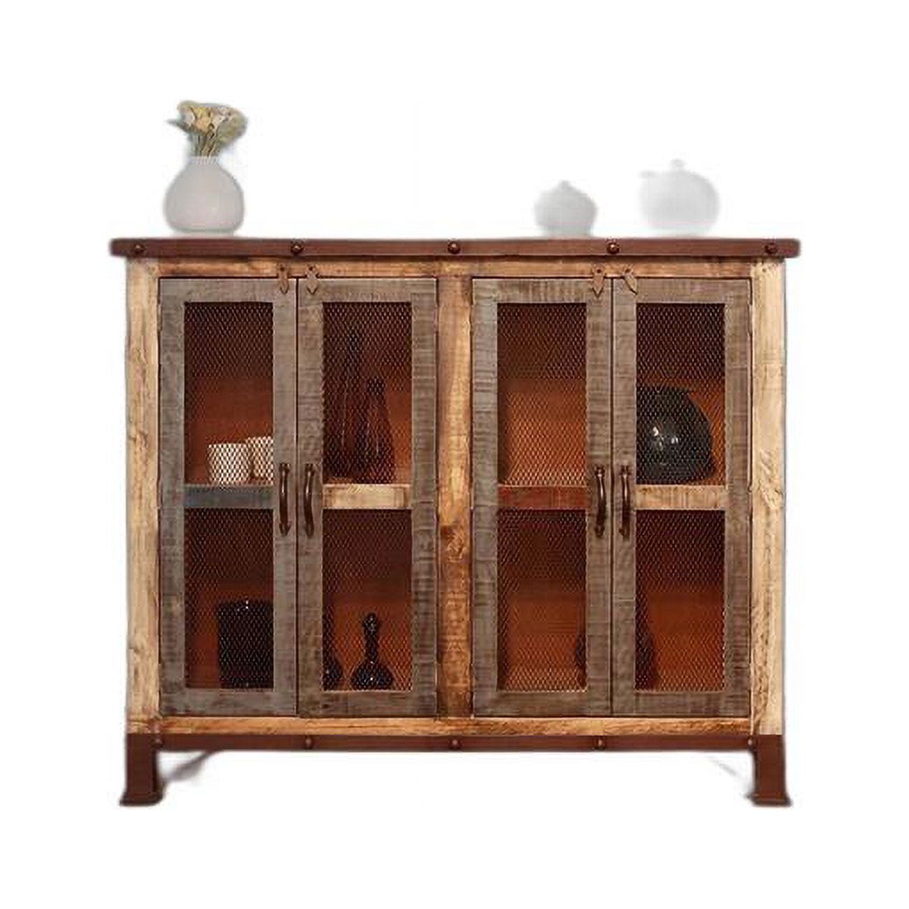 HomeRoots 527104 49 in. Brown Solid & Manufactured Wood Distressed ...