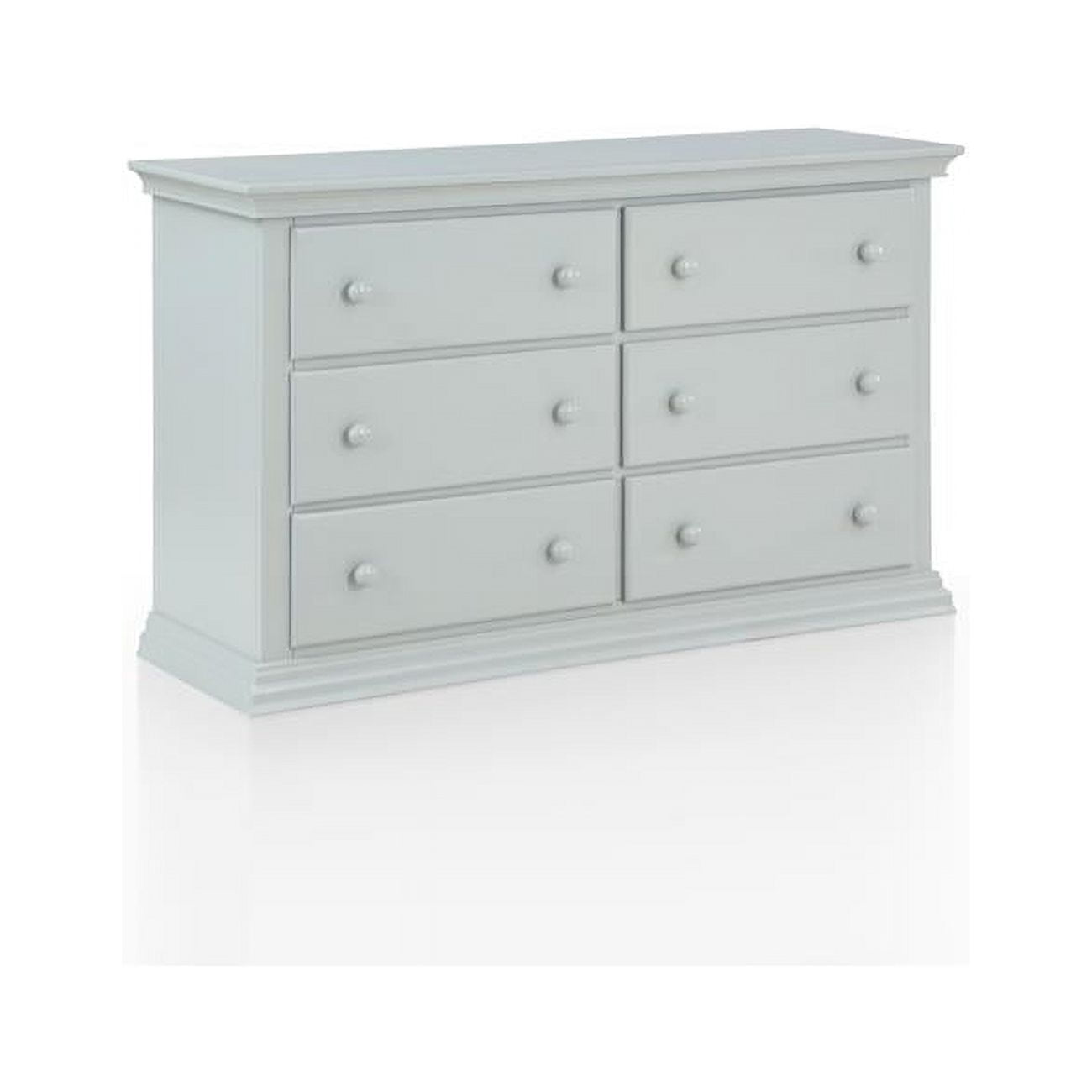 HomeRoots 530242 56 in. Gray Solid & Manufactured Wood Six Drawer ...