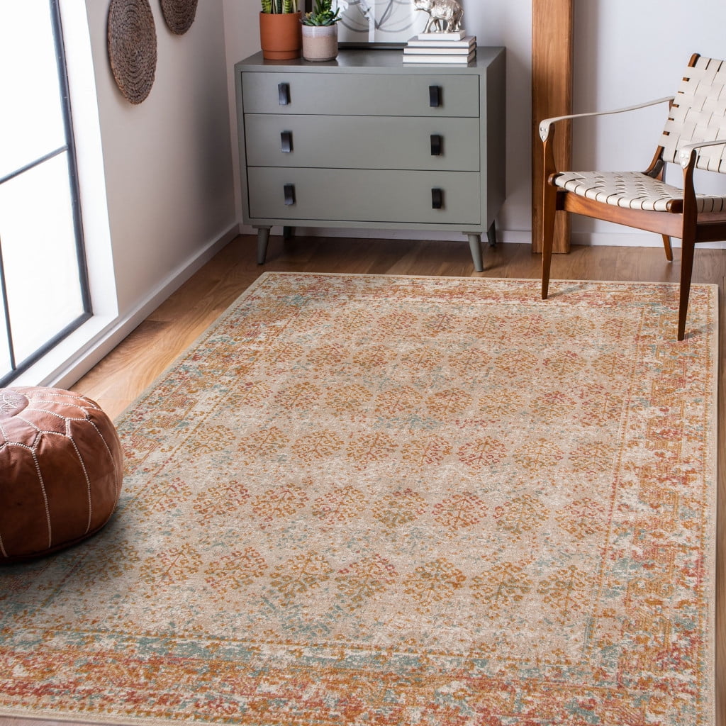 HomeRoots 532077 9 x 12 ft. Beige Southwestern Power Loom Rectangle ...