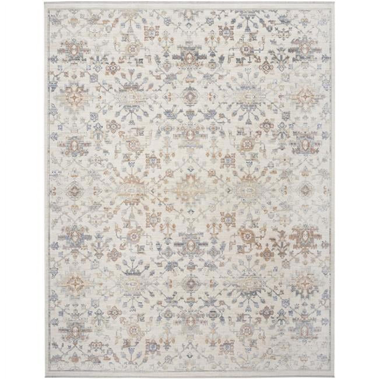 HomeRoots 533432 5 x 8 ft. Oriental Power Loom Distressed Area Rug with ...