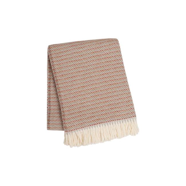 HomeRoots 632933 55 x 70 in. Terra Cotta Cotton Blend Woven Plush Throw ...