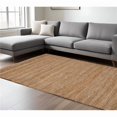 HomeRoots 570454 8 x 10 ft. Brown & Brick Red Jute Striped Flatweave ...
