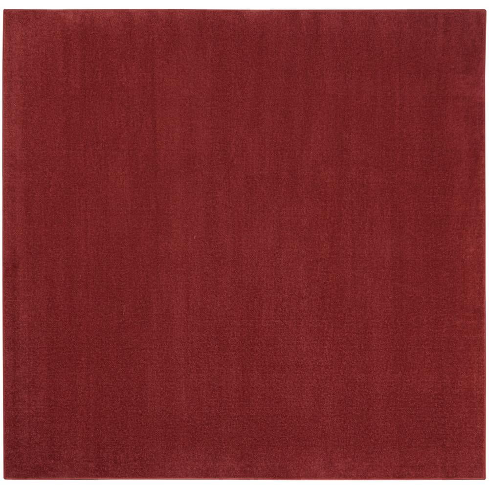 7' X 7' Brick Red Square Non Skid Indoor Outdoor Area Rug - Walmart.com