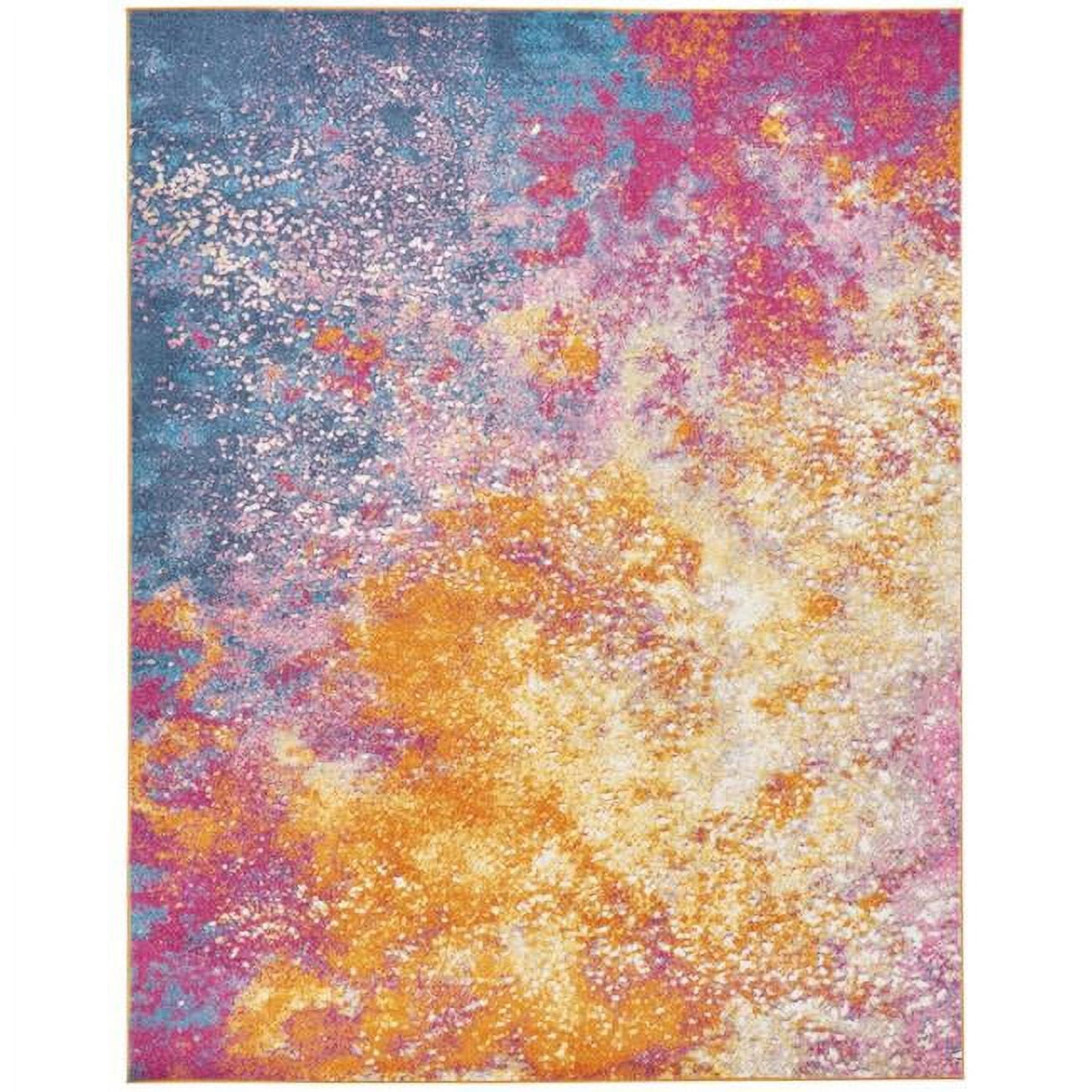 HomeRoots 7 x 10 ft. Abstract Brights Sunburst Area Rug - Sunburst - 7 ...
