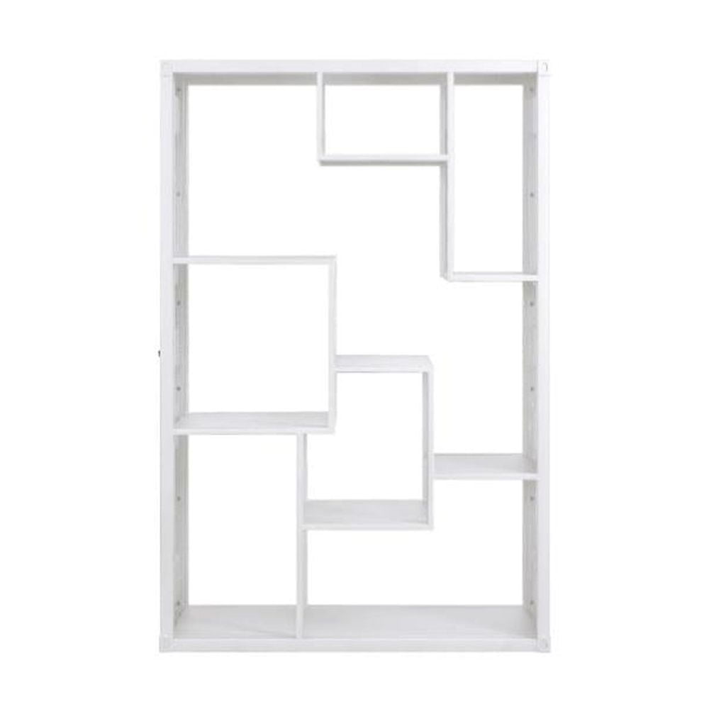 HomeRoots 75" White Composite Zig Zag Multi Tier Bookcase - Walmart.com