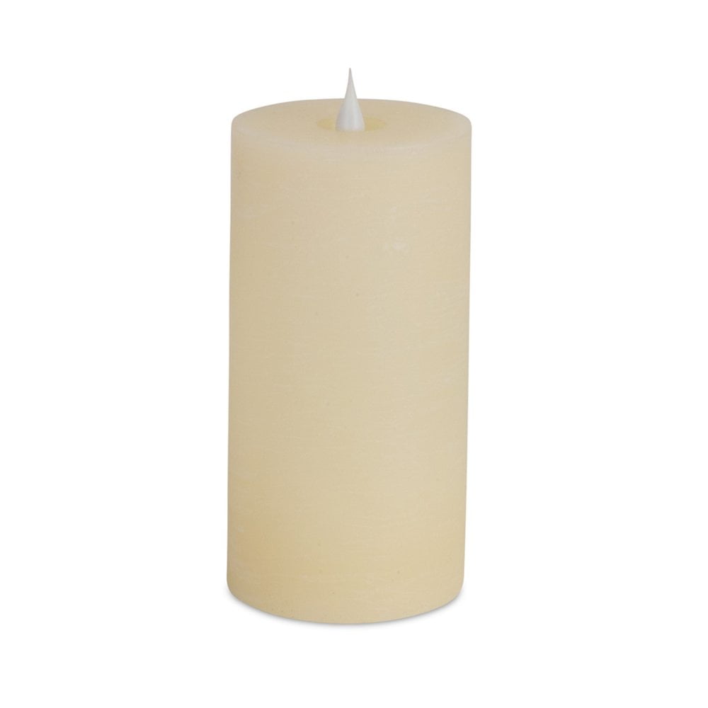 HomeRoots 8" Beige Flameless Pillar Candle - Walmart.com