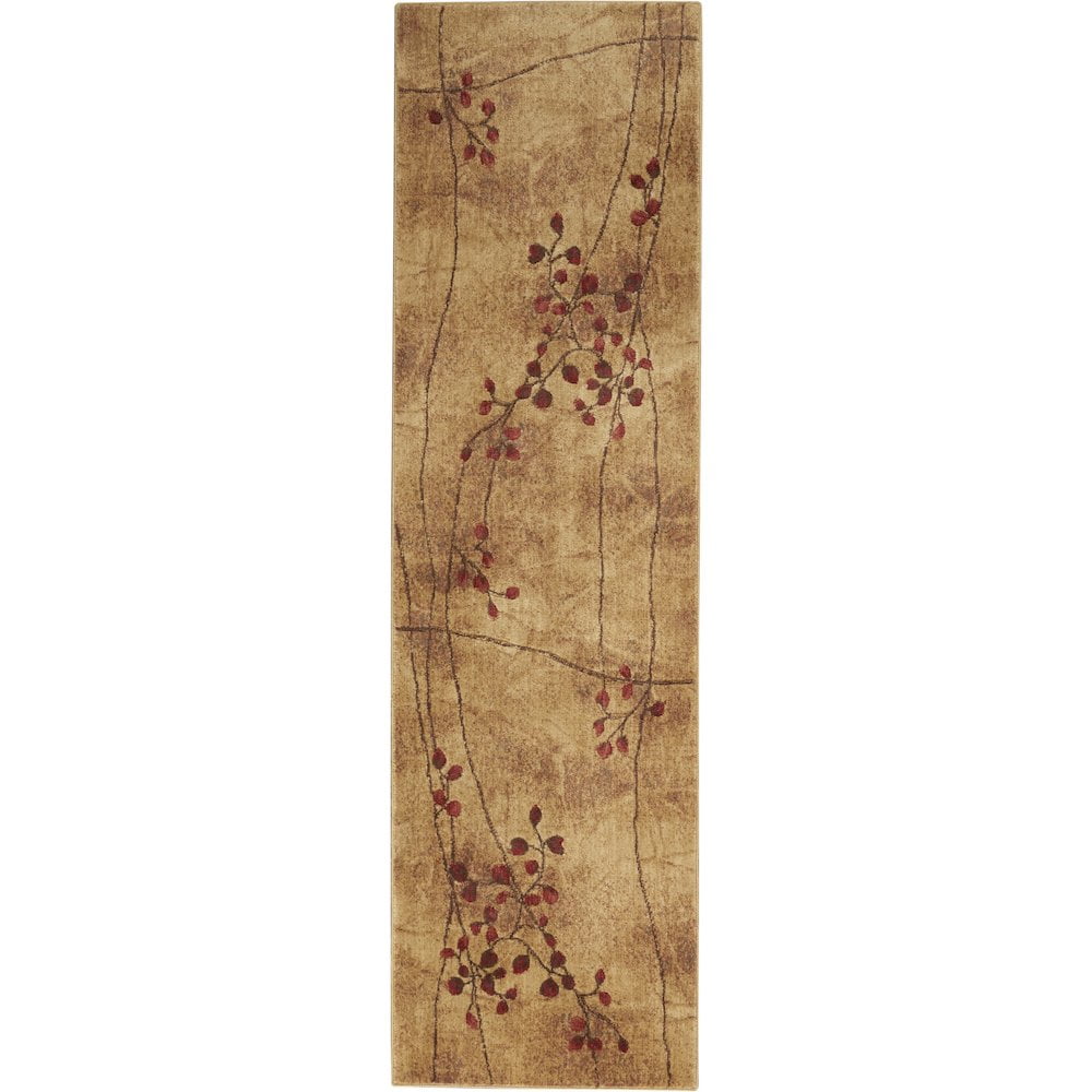 HomeRoots 8' Brown Floral Power Loom Runner Rug - Walmart.com