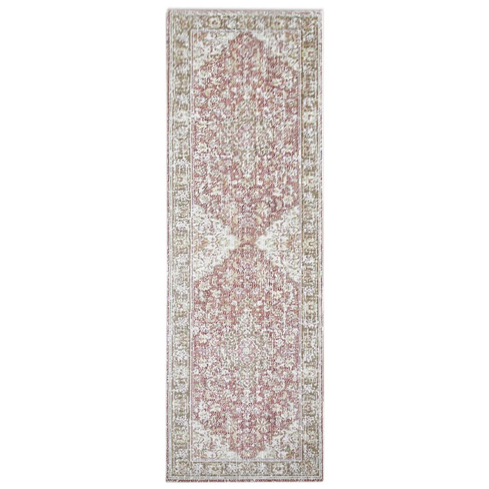 HomeRoots 8' Coral Medallion Power Loom Runner Rug - Walmart.com