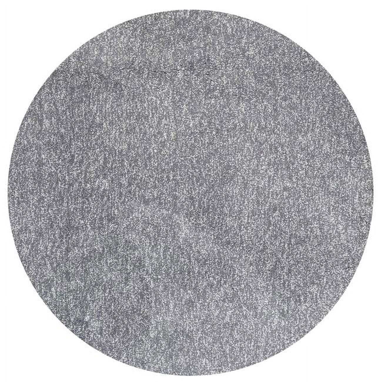 8' Round Polyester Grey Heather Area Rug - Walmart.com