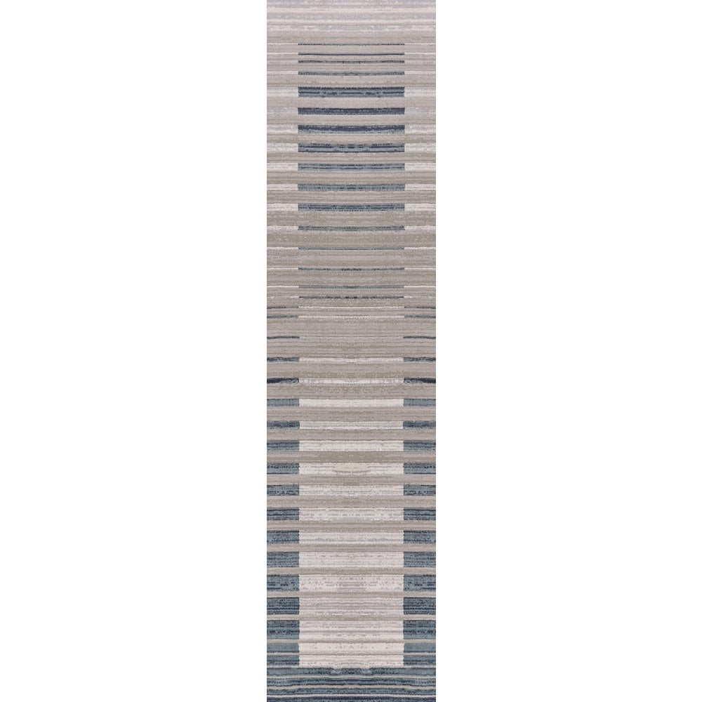 HomeRoots 8' Ivory And Blue Abstract Runner Rug - Walmart.com