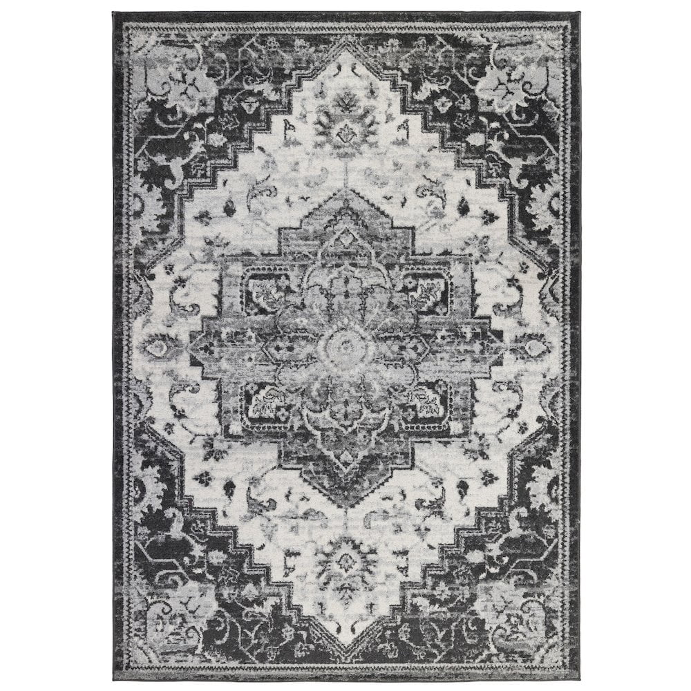 HomeRoots 8' X 10' Ivory Medallion Power Loom Area Rug - Walmart.com