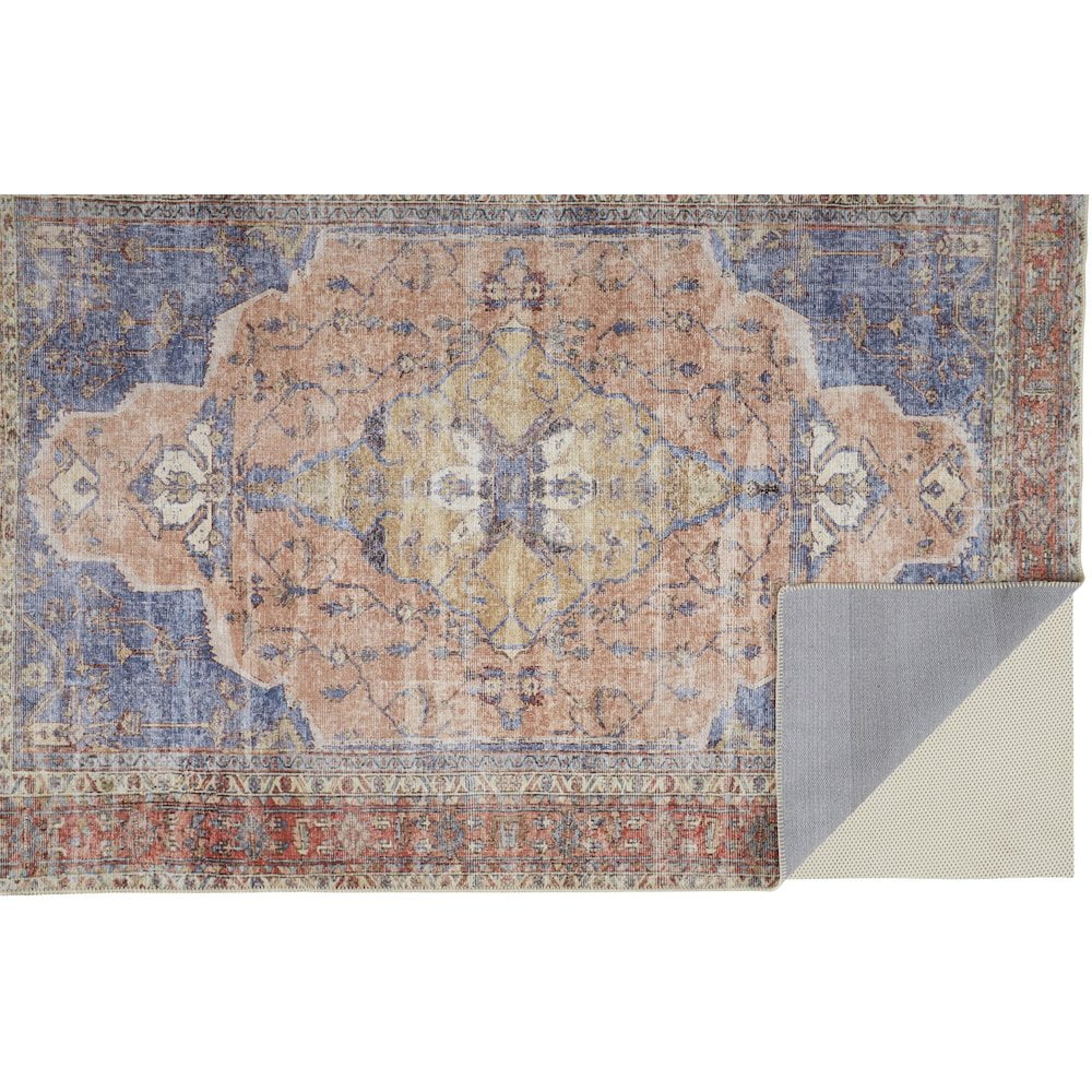 HomeRoots 8' X 10' Red Tan And Blue Abstract Area Rug - Walmart.com