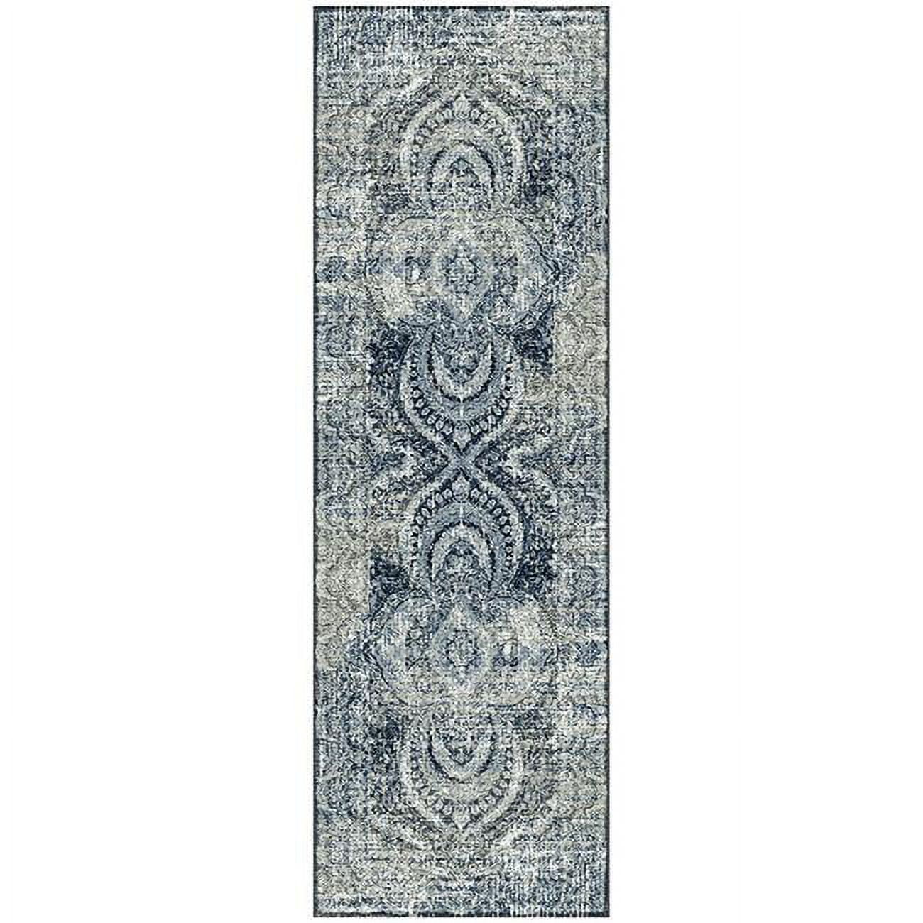 HomeRoots 8 ft. Taupe Abstract Power Loom Distressed Stain Resistant ...